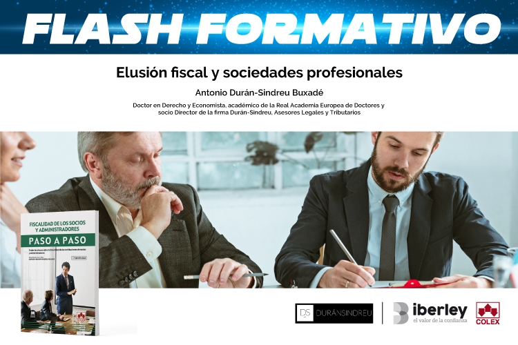 Flash formativo «Elusión fiscal y sociedades profesionales» - Iberley